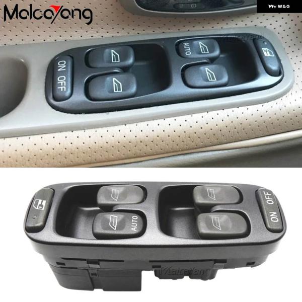 8638452 9472276 8637145 9148957 マスターパワーウィンドウスイッチ コントロール ボタン ボルボ V70 S70 XC70 1998-2000 LEDグリーンバックライト カスタム パーツ アクセサリー8638...