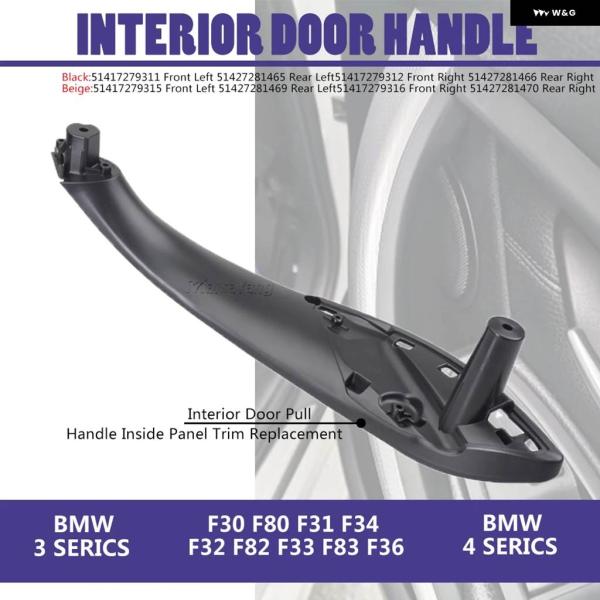 BMW 3シリーズ 2014-2018 F30 316D 318D 320D F31 320I 325D インナー ドアハンドル プル トリム カバー カーアクセサリー 51417279311 カスタム パーツ アクセサリーBMW 3 Se...
