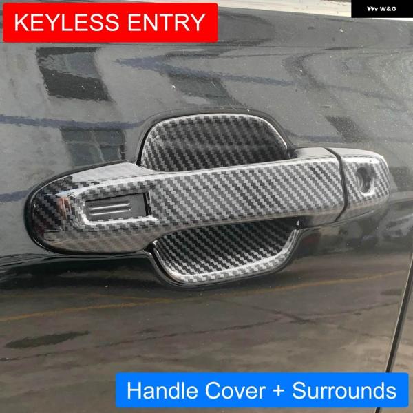 ドアハンドル カバー サラウンド スバル フォレスター キーレス 2019-24 カーボン カスタム パーツ アクセサリーDoor Handle Cover + Surrounds Subaru Forester Keyless 2019 ...