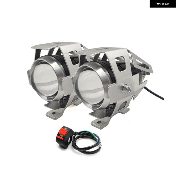 1ペア WHOLE125W 12V U5 オートバイ ヘッドライト 補助作業灯 LED バイク スポットライト カスタム パーツ アクセサリー1 pair Whole125W 12v U5 Motorcycle Headlights Aux...