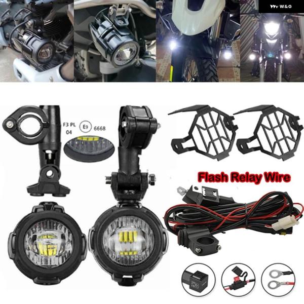 オートバイ LEDスポットライト タンジェント補助ランプ フォグランプ 点滅レンズ 超高輝度 高出力 40W BMW F800 F650 カスタム パーツ アクセサリーMotorcycle Led Spotlight Tangent Aux...