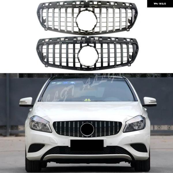 GT パナメリカーナ スタイル グリル フロント垂直 グリル メルセデス ベンツ W176 A クラス 2013-2015 2013 2014 2015 GTR カスタム パーツ アクセサリーGT Panamericana Style Gr...