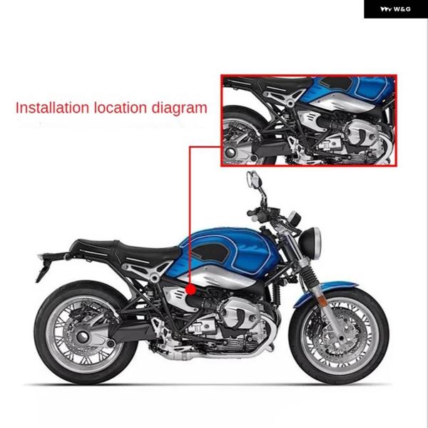 バイク カーボン サイドカバー フェアリング プロテクター 断熱材 交換スペアパーツ BMW R NINE T RNINET 2016 - カスタム パーツ アクセサリーAbie-Motorcycle Carbon Fiber Side C...