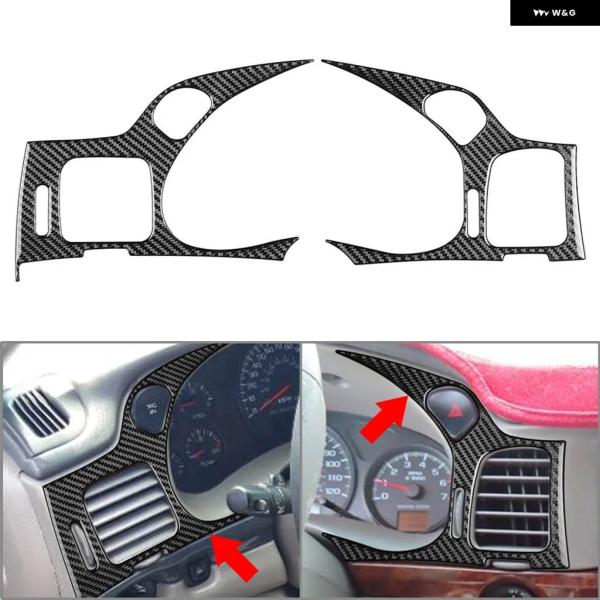 ダッシュボード ステッカー スピード メーター パネル ディスプレイ カバー トリム LHD 2個 シボレー インパラ 2000-2005 ABS ブラック カスタム パーツ アクセサリーDashboard Sticker Speedome...