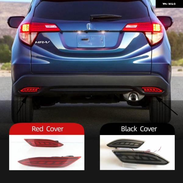 1ペア LEDリア リフレクター ホンダ HR-V HRV ヴェゼル 2014-18 ブレーキライト バンパー ランプ ウィンカーハザード灯 カスタム パーツ アクセサリー1 Pair Led rear Reflector Honda HR...