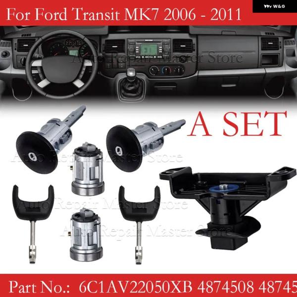 Aセットロックセット イグニッション スイッチ左右ドアロック トランク ロック4874508 4874507 フォード トランジットMK7 2006-2011 6C1AV22050XB カスタム パーツ アクセサリーA Set Lock S...