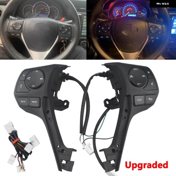 ステアリングホイール ボタン トヨタ カローラ 2014 2015 RAV4 オーディオ クルーズ コントロール スイッチ ボリューム ボタン スイッチ カーアクセサリー カスタム パーツ アクセサリーHigh-concerned chem...