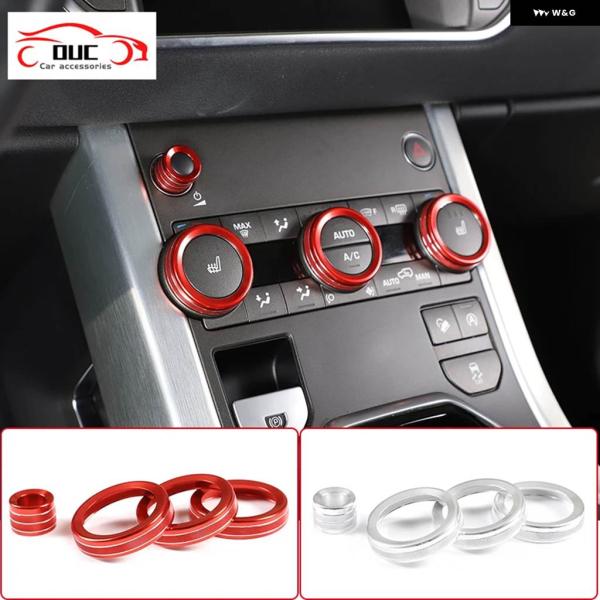 車 エアコン ノブ オーディオ ボリューム コントロール ボタン 円形 装飾 トリム リングカバー ランドローバー レンジローバー イヴォーク 2012-2018 カスタム パーツ アクセサリーItem Weight:17gItem Hei...