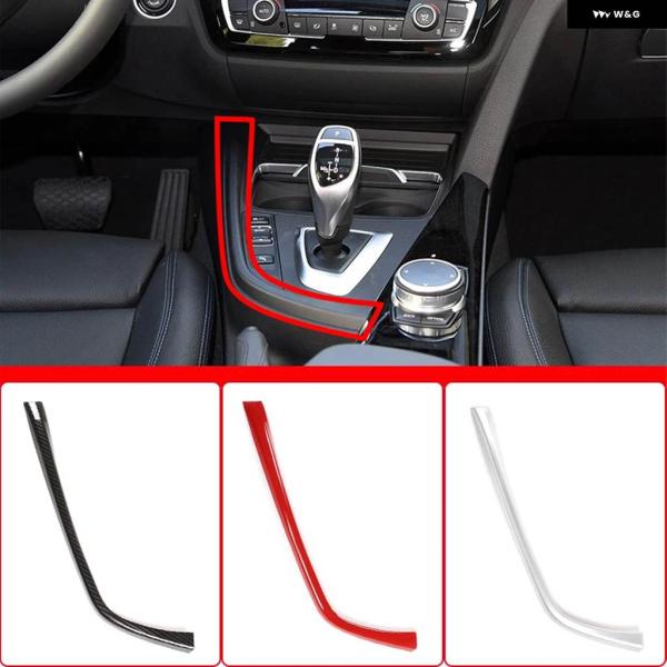 LHD BMW 3 4シリーズ 3GT F30 F31 F32 F33 F34 F35 F36 ABSカーボンカーセントラル コントロール ギア シフト Lシェイプストリップ トリム アクセサリー カスタム パーツ アクセサリーItem W...