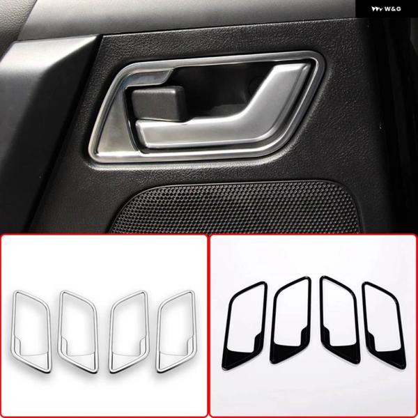 ランドローバー フリーランダー 2 2007-2016 ABS クローム/ブラック インテリア ドアハンドル フレーム カバー トリム 4個 カーアクセサリー カスタム パーツ アクセサリーHigh-concerned chemical:N...