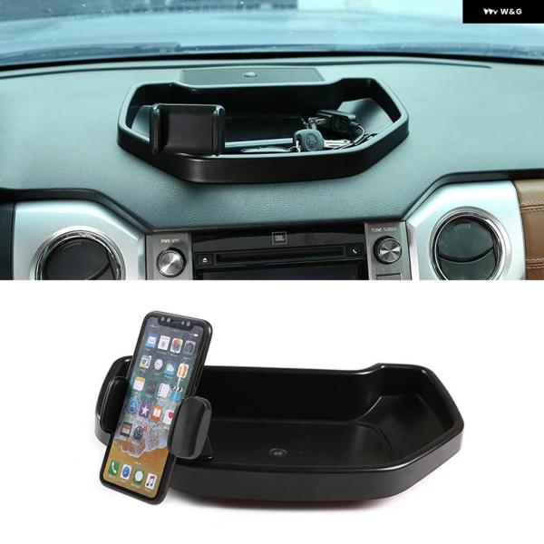 車セントラル コントロール ダッシュボード 収納 ボックス スマホ ホルダー オーガナイザー トレイ トヨタ タンドラ 2014-2020 収納 整理アクセサリー カスタム パーツ アクセサリーItem Weight:465gItem He...