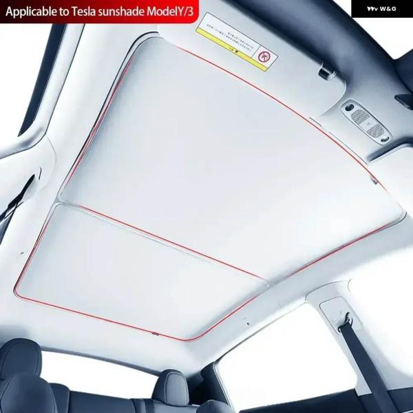 2個サンシェード ルーフ テスラ モデルY 3ハイランドサンシェード UV フィルム 折りたたみ 式スカイライトカバー 2022-24アクセサリー カスタム パーツ アクセサリーProduct application scenarios:O...