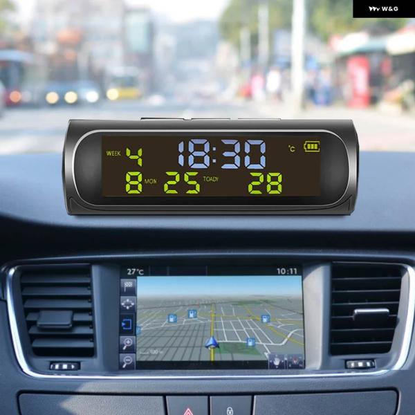 車デジタルソーラー時計 LCD時間日付 車内温度表示 屋外パーソナルカーパーツ 装飾 付き カスタム パーツ アクセサリーHigh-concerned chemical:NonePlacement on Vehicle:InteriorCo...