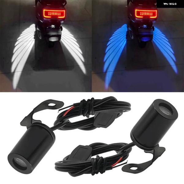 2個 オートバイ エンジェルウィング LED アンダーボディライト プロジェクター ゴーストライト ゴールドウィング ウェルカムブレーキ テールライト オートバイ アクセサリー カスタム パーツ アクセサリーHigh-concerned c...