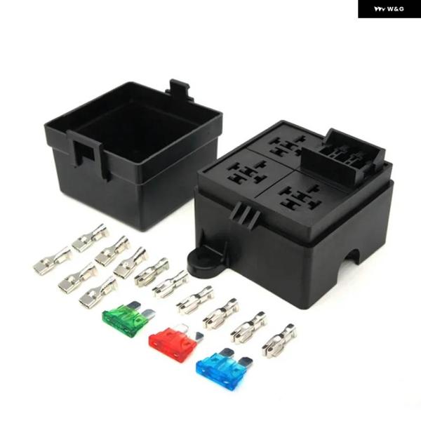 DC12V/24V 車 F ホルダー 3ウェイ Fリレー ボックス 回路 F ホルダー 4/5ピン 40A 80A ボックス 車 トラック マリン RV ボート カスタム パーツ アクセサリーHigh-concerned chemical:...