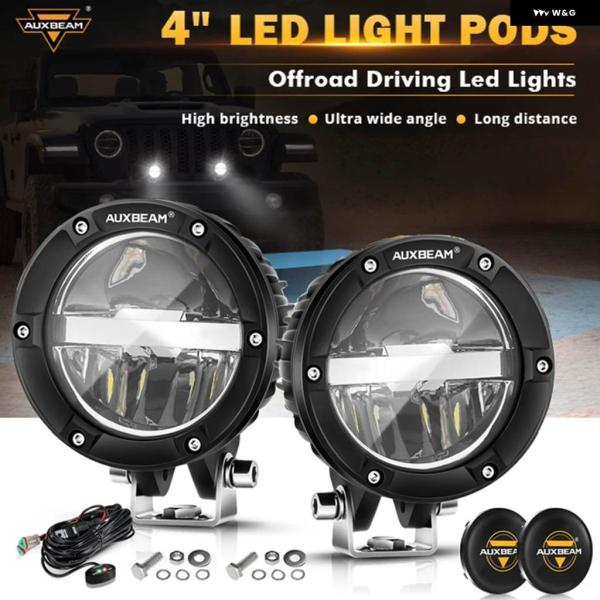 4インチ 36W 丸型 LED 作業灯 ハイ/ロービーム ハーネス 付き トラック ピックアップ オフロード カスタム パーツ アクセサリーHigh-concerned chemical:NoneType:Work LightColor T...