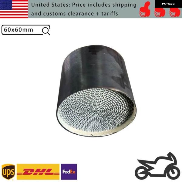 60X60MM バイク マフラー バイク パイプ パーツ 排気クリーン EURO3 4 5 6 触媒コンバーター 200CPSI カスタム パーツ アクセサリーHigh-concerned chemical:NoneMaterial:Met...