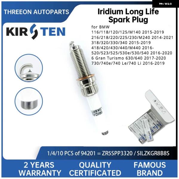 イリジウム スパークプラグ BMW 1.5T 2.0T エンジン F20/F21/F45/F23/F22/F46/F30/F34/F31/F32/F33/F46/G30/G31/G32/G11 ZR5SPP3320 カスタム パーツ アクセ...