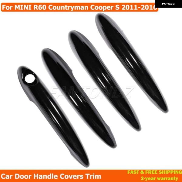 ミニR60 COUNTRYMAN COOPER S 2011-2016年4ドア黒カー スタイリング アクセサリー4ピースカー ドアハンドル カバー トリム ? カスタム パーツ アクセサリーHigh-concerned chemical:N...