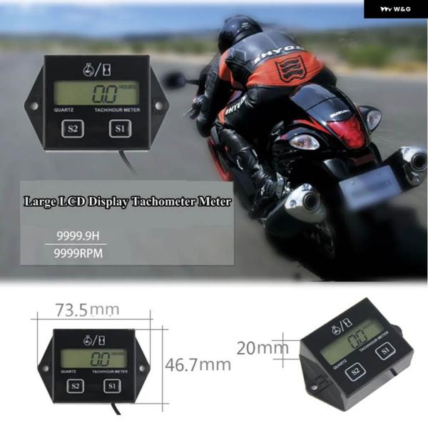 防水 デジタルタコメーター オートバイ エンジン タッホメーター 2/4ストーク ガソリン エンジン カスタム パーツ アクセサリーSpecial Features:Digital Engine Tach Hour MeterItem We...