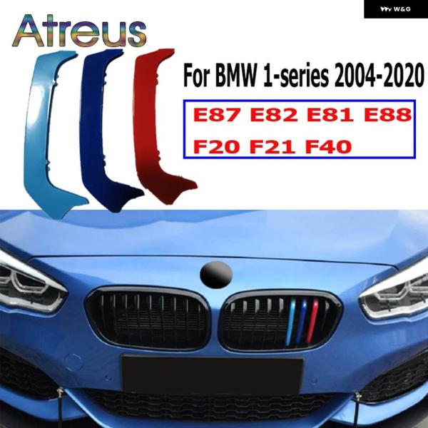 3ピース ABS カー レーシング グリル ストリップ トリム クリップ BMW シリーズ 1 F20 F21 F40 E87 E82 E81 E88 M パワーオート ステッカー カスタム パーツ アクセサリーSpecial Featur...