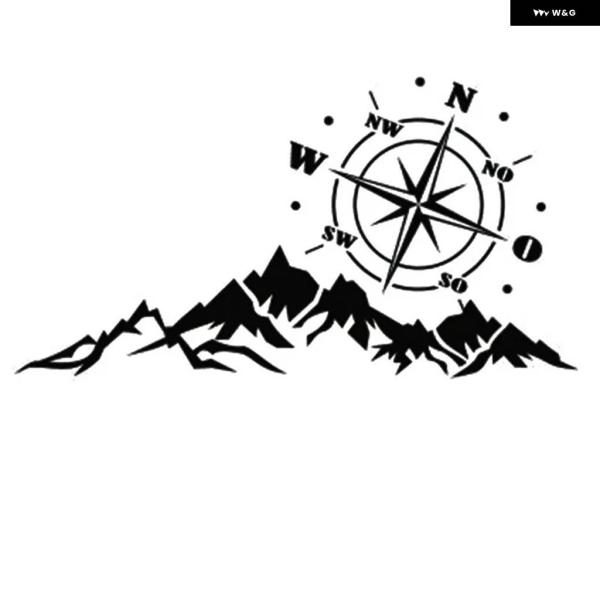 パーソナリティカー ステッカー コンパスナビゲート山岳オフロードPVC デカール 色 あせない日焼け止め 防水 34CMX18CM カスタム パーツ アクセサリーHigh-concerned chemical:NoneCategory:St...