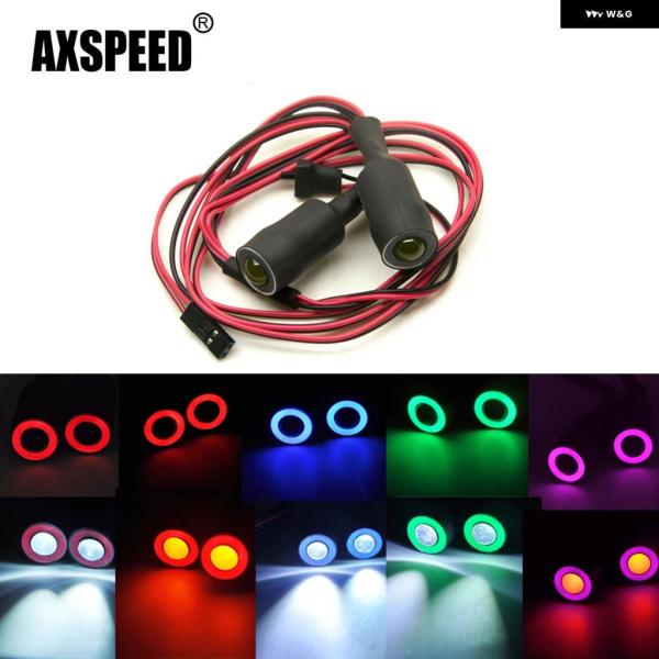 AXSPEED 10/13MM OD LEDライト エンジェルデーモンアイ LED 2 LEDヘッドライト ヘッドランプ バルブ 1/10 RCモデルカー トラックパーツ カスタム パーツ アクセサリーHigh-concerned chem...