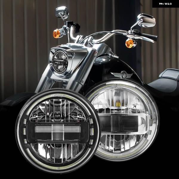 5.75/7インチ 90W バイク LED ヘッドライト プロジェクター ハーレー ツーリング ソフテイル ヘリテージ ストリートグライド ロードキング ヘッドランプ カスタム パーツ アクセサリーHigh-concerned chemic...