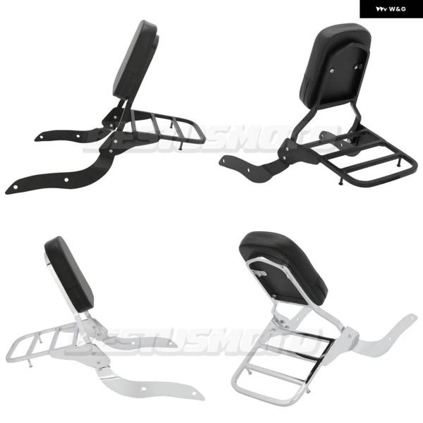 バイク用バックレスト シシーバー ラゲッジラック ヤマハ ロードスター XV1700 XV1700PC ウォリアー 2002-2010 XV1700PCM ミッドナイト ウォリアー カスタム パーツ アクセサリーProtective par...