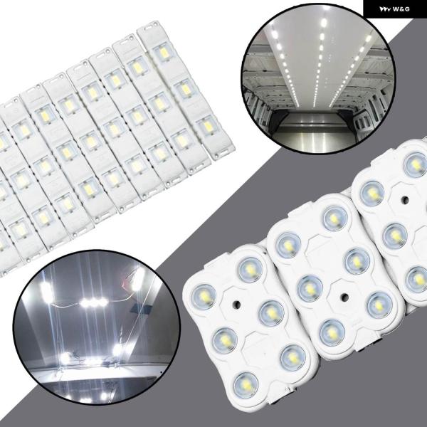 60 LED モジュールキット インテリアトレーラーライト トラック キャラバン LWB ランプ ライトストリップ SWB LWB バン フォード デュカート トランジット VW キャディ RV カスタム パーツ アクセサリーFor Veh...