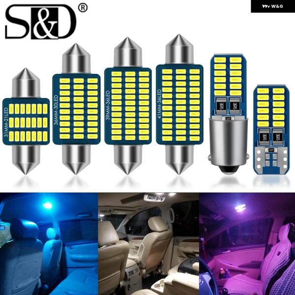 CANBUS T10 W5W LED電球 C5W C10W 31MM 36MM 39MM 41MM フェストーンLED BA9S T4W LED車内灯 12V ホワイト ピンク ブルー カスタム パーツ アクセサリーSize:31mmFor...