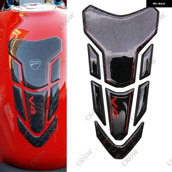 バイクステッカー 3Dゲル 燃料タンクサイドパッド フィッシュボーンアップリケ モトプロテクションボードキット ドゥカティ ストリートファイター パニガーレ カスタム パーツ アクセサリーHigh-concerned chemical:No...