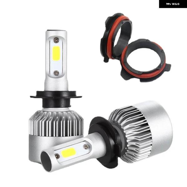 72W H7 LED ヘッドライトバルブ BMW E39 E46 E60 E61 F10 F11 F07 F85 G30 G31 G38 8000LM H7 LEDバルブライト H7 LEDソケットアダプター カスタム パーツ アクセサリー...