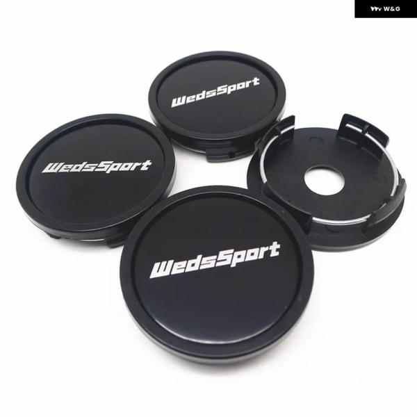 4個 58MM 52MM ウェッズスポーツ ホイールセンターキャップ ハブ カーリム カバー ハブキャップ 製 スタイリング カスタム パーツ アクセサリーis_customized:YesOrigin:Mainland ChinaColo...