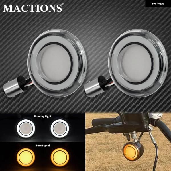 バイクフロント 1157 LED ウィンカーライト バレットスタイル インジケーターコンバージョンランプ ハーレー スポーツスター ダイナ ツーリング ソフテイル カスタム パーツ アクセサリーBattery Included:NoHigh...