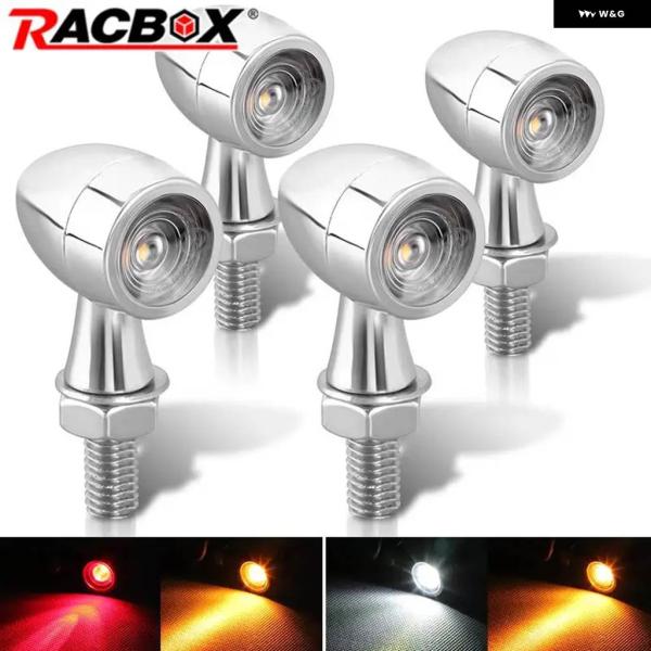 バイク用 LED ウィンカーライト DRL ライト ブレット フラッシャー インジケーター ブリンカー LED ブレーキランプ 12V ホンダ スズキ カワサキ カスタム パーツ アクセサリーBattery Included:NoHigh-...