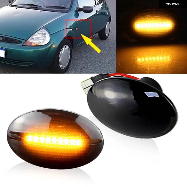 2個 FORD KA 1996-2004 - 08 FIESTA MK4 1995-2001 TRANSIT 1995-2000 LED サイド マーカーライト ウィンカー ブリンカー カスタム パーツ アクセサリーHigh-concern...