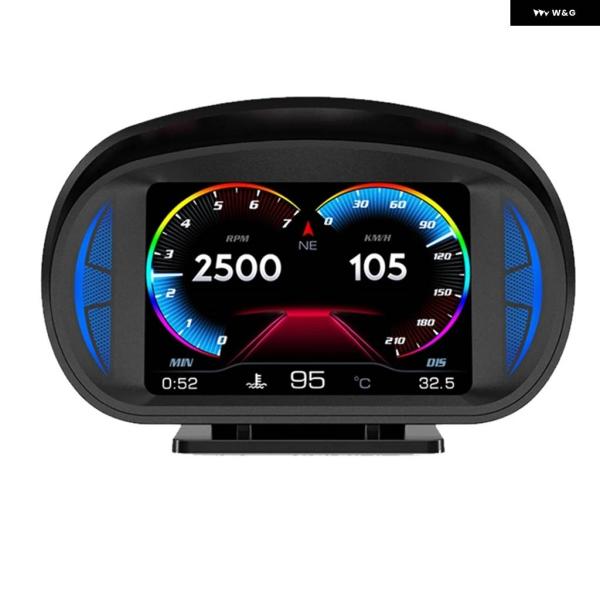 P2 CAR HUD ヘッドアップ ディスプレイ OBD GPS 車両スピードと勾配計 水温と燃料消費量 カスタム パーツ アクセサリーHigh-concerned chemical:NoneOrigin:Mainland ChinaP2 ...