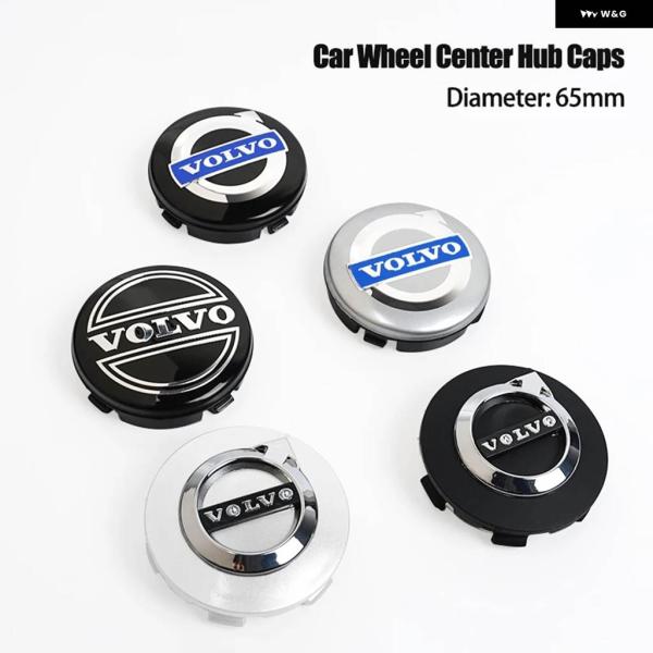 4個 65MM 車用ホイールセンターハブキャップ タイヤリムカバー ボルボ V60 V40 XC90 XC40 S60 C30 XC60 V50 V70 S90 AWD T6 カスタム パーツ アクセサリーHigh-concerned ch...