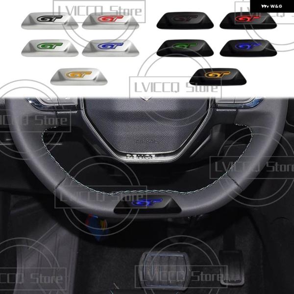 スタイリング GT バッジ インテリア カー ステアリング ホイール ステッカー プジョー 3008 4008 508 5008 308 PHEV デカール カスタム パーツ アクセサリーHigh-concerned chemical:No...