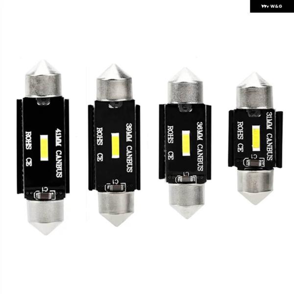 10個 CANBUS デコーダー 1860 デュアルピークランプ 31MM 36MM 39MM 41MM LED ルーフライト 読書灯 C5W C10W ウルトラ 12V カスタム パーツ アクセサリーPower Source:DCLumi...