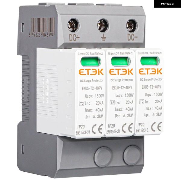 DC SPD ハウジング用サージデバイス 2P 3P 600V 1000V 1500V タイプ PV 20-40KA プロテクター アレスター 低電圧 EKU5 カスタム パーツ アクセサリーHigh-concerned chemical:...