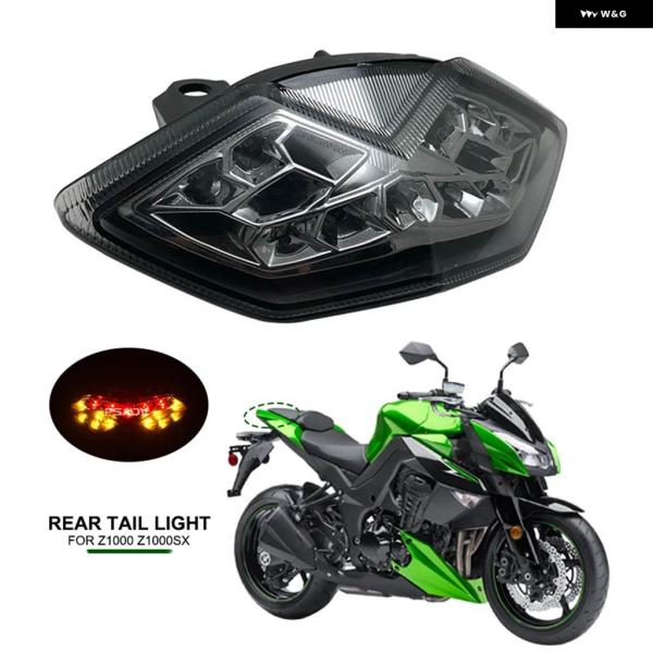 カワサキ Z1000 オートバイ テールライト リア テールライト ブレーキ ウィンカー 一体型 LED ライト Z1000SX 2010-2013 2012 カスタム パーツ アクセサリーBattery Included:NoHigh-c...