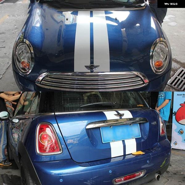 中央平行ライン フード+ トランク カー ステッカー と デカール BMW MINI COOPER S ハッチバック R56 2007-2014 カスタム パーツ アクセサリーHigh-concerned chemical:NoneCate...