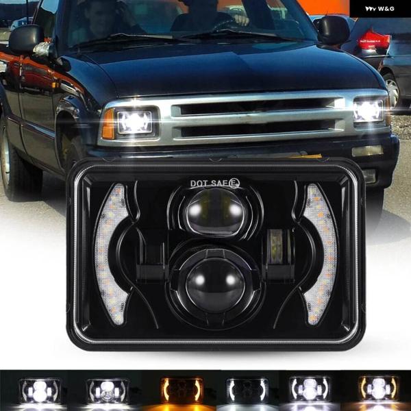 4X6インチ LED H4 ヘッドライト プロジェクター ハイ/ロービーム 作業灯 H4651 H4652 H4656 H4666 車 トラック コンオフロード用 カスタム パーツ アクセサリーHigh-concerned chemical...