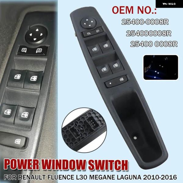 25400-0008R ルノー フルエンス L30 メガーヌ ラグナ 2010-2016ウィンドウスイッチ ボタン 254000008R 25400-0014R 80961-0007R カスタム パーツ アクセサリーHigh-concern...
