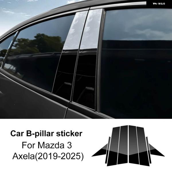 マツダ 3/アクセラ 2019用 - 25 B Cピラー 用 カーボンパターン ステッカー カスタム パーツ アクセサリーHigh-concerned chemical:NoneType Of Sticker:Car BodySticker...