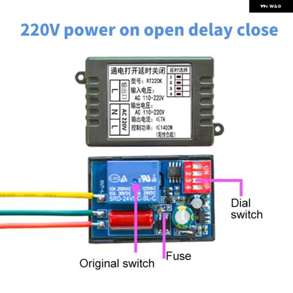 AC 220V タイムディレイリレー サイクルタイマー 制御 スイッチ タイミングリレー タイムディレイスイッチ タイミングリレー カスタム パーツ アクセサリーApplicable Object:OtherEANCode:Time Del...