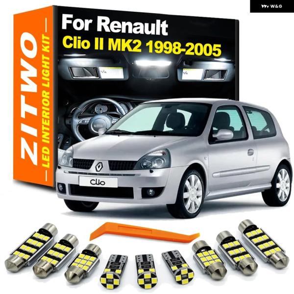ルノー クリオ II 2 MK2 1998 - 05 LED 室内ドーム 読書灯 トランク ライトキット 8個 カスタム パーツ アクセサリーSize:31mmFor Vehicle Brands/Model:RenaultVoltage:...
