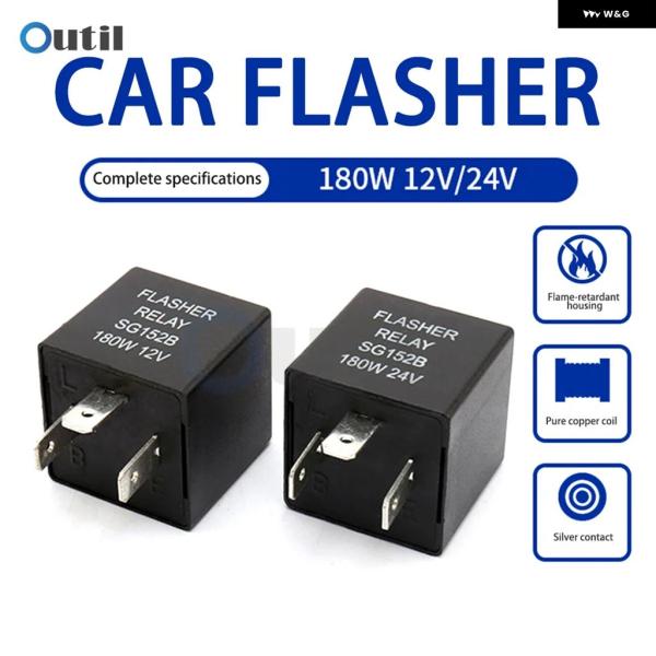 フラッシャーリレーウィンカー12V/24V車/ バイクステアリングリレー3ピンシグナル インジケーター ブリンカーライトグローブフラッシングリレー カスタム パーツ アクセサリーEU LVD Voltage:Low voltage: Bel...